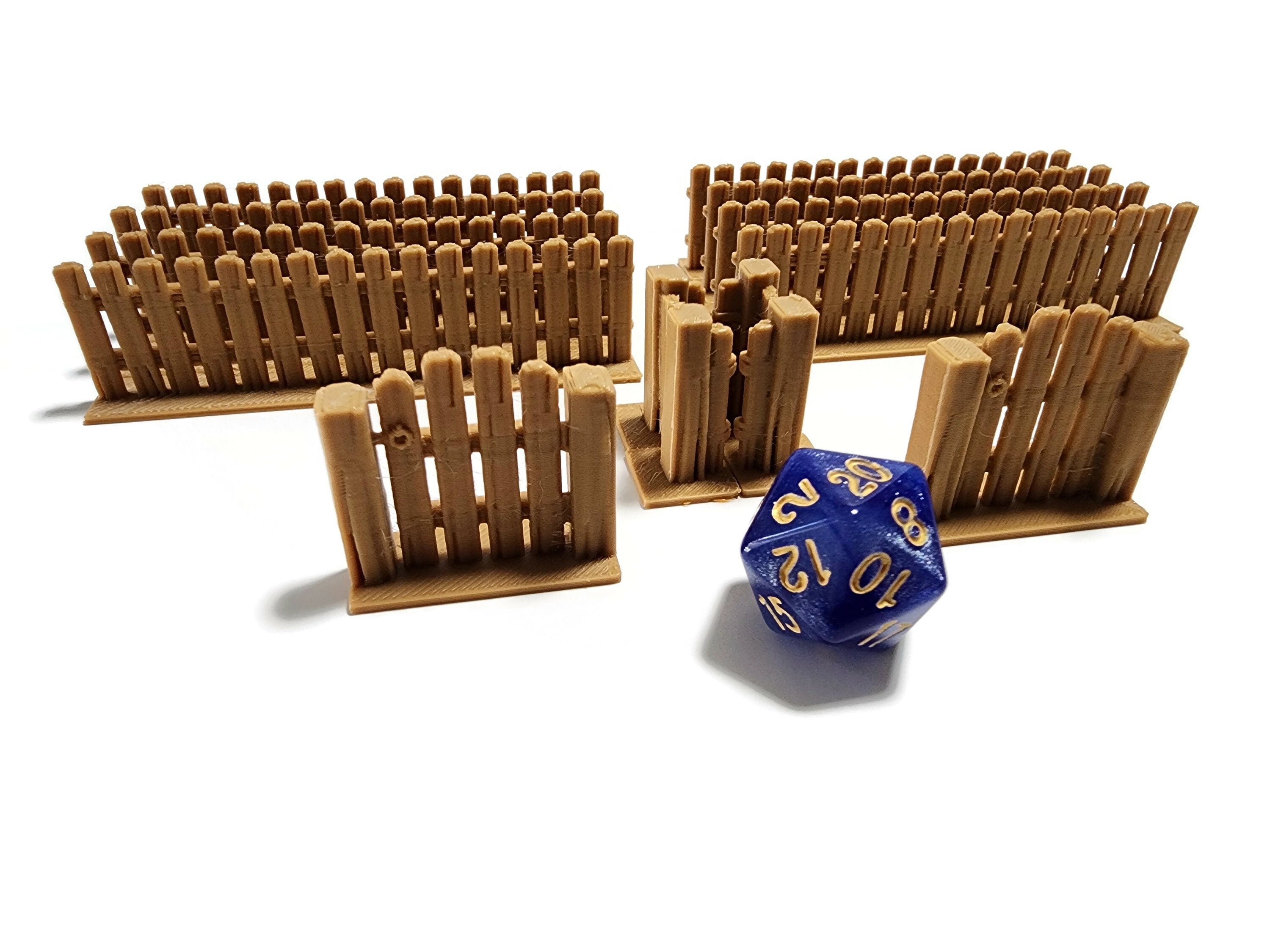 Miniature Wooden Fence 14pc Scaled for 28mm RPG Wargaming Terrain - Etsy