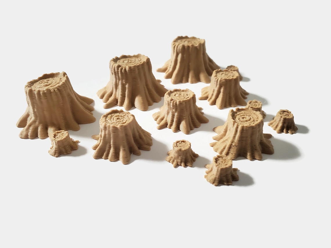 Miniature Tree Stumps 28mm 13pc Set Grim Dark RPG Wargaming - Etsy