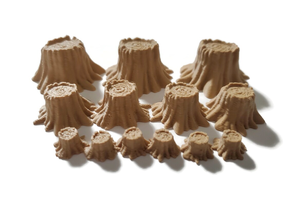 Miniature Tree Stumps 28mm 13pc Set Grim Dark RPG Wargaming - Etsy