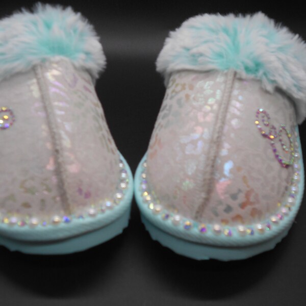 Rhinestone Slippers - Etsy