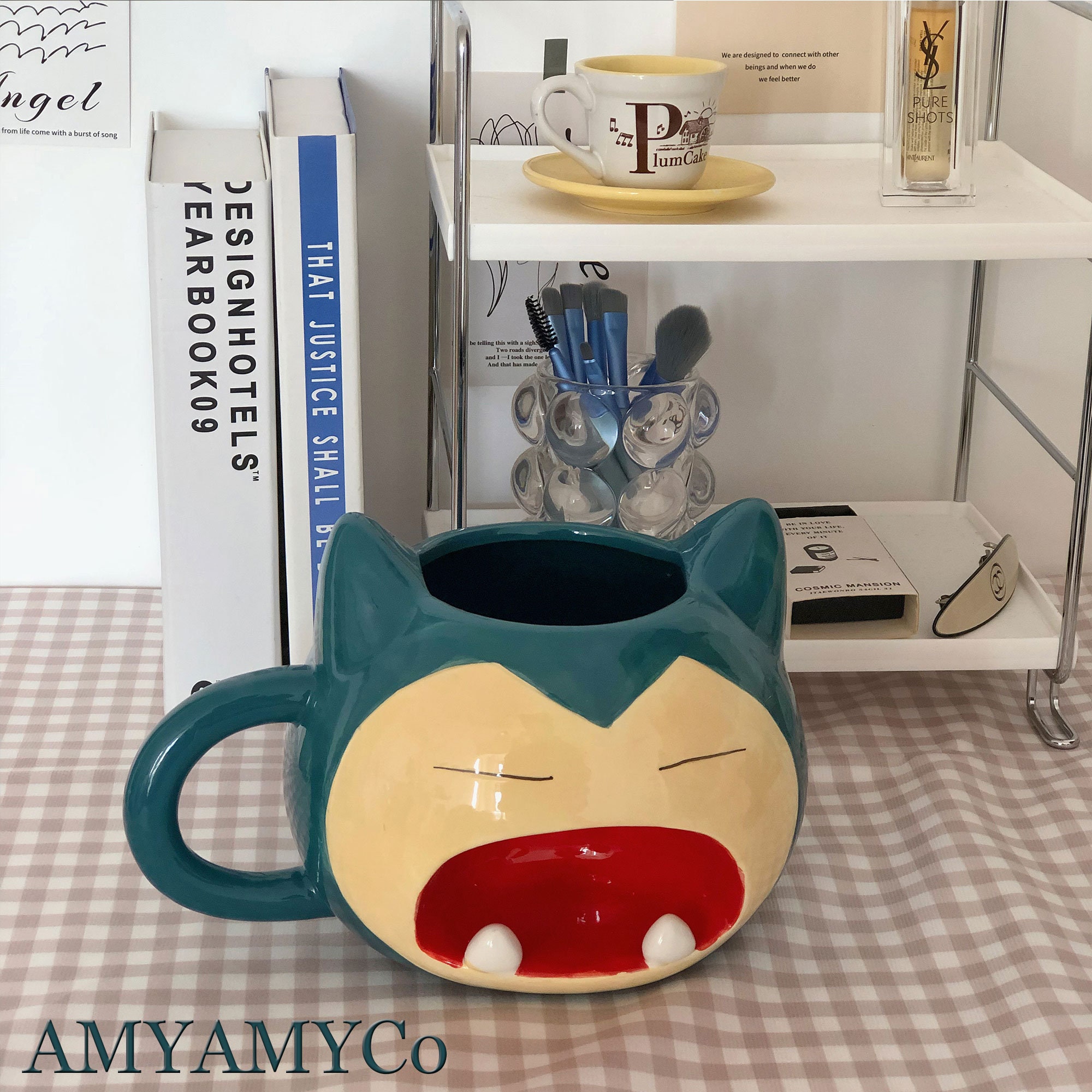 Blue Cartoon Ceramic Water Cup Large Capacity Mug - Etsy