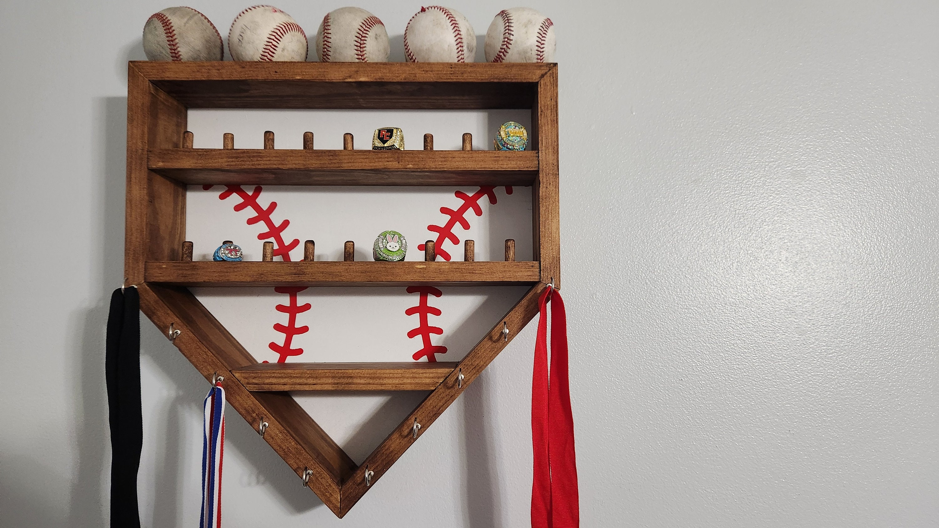 Softball Trophy Case, Baseball Trophy Case, Trophy Shelf, Ring Holder ...
