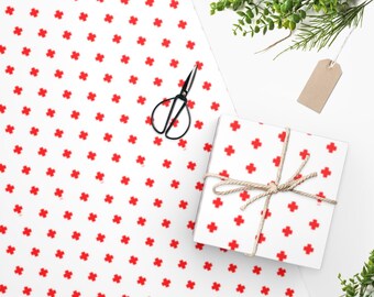 Red Cross Wrapping Paper - Etsy