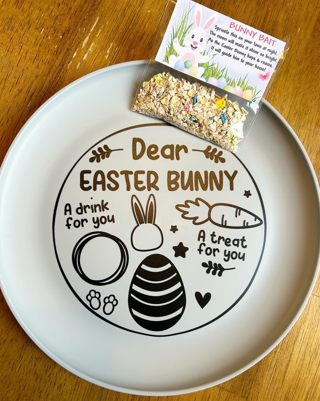 Easter Bunny Plate and Bunny Bait - Etsy