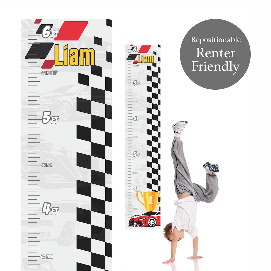 Custom Name Race Car Decor for Boy Room Car Theme Wall Decal ...