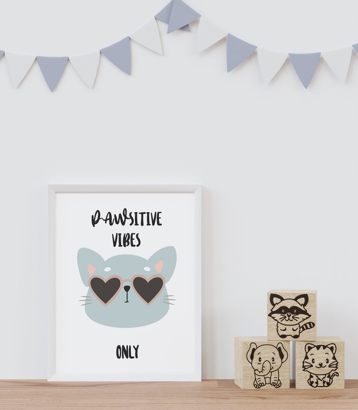 Cat Wall Art Minimalism Kids Motivational Wall Art Nursery Cat Lovers ...