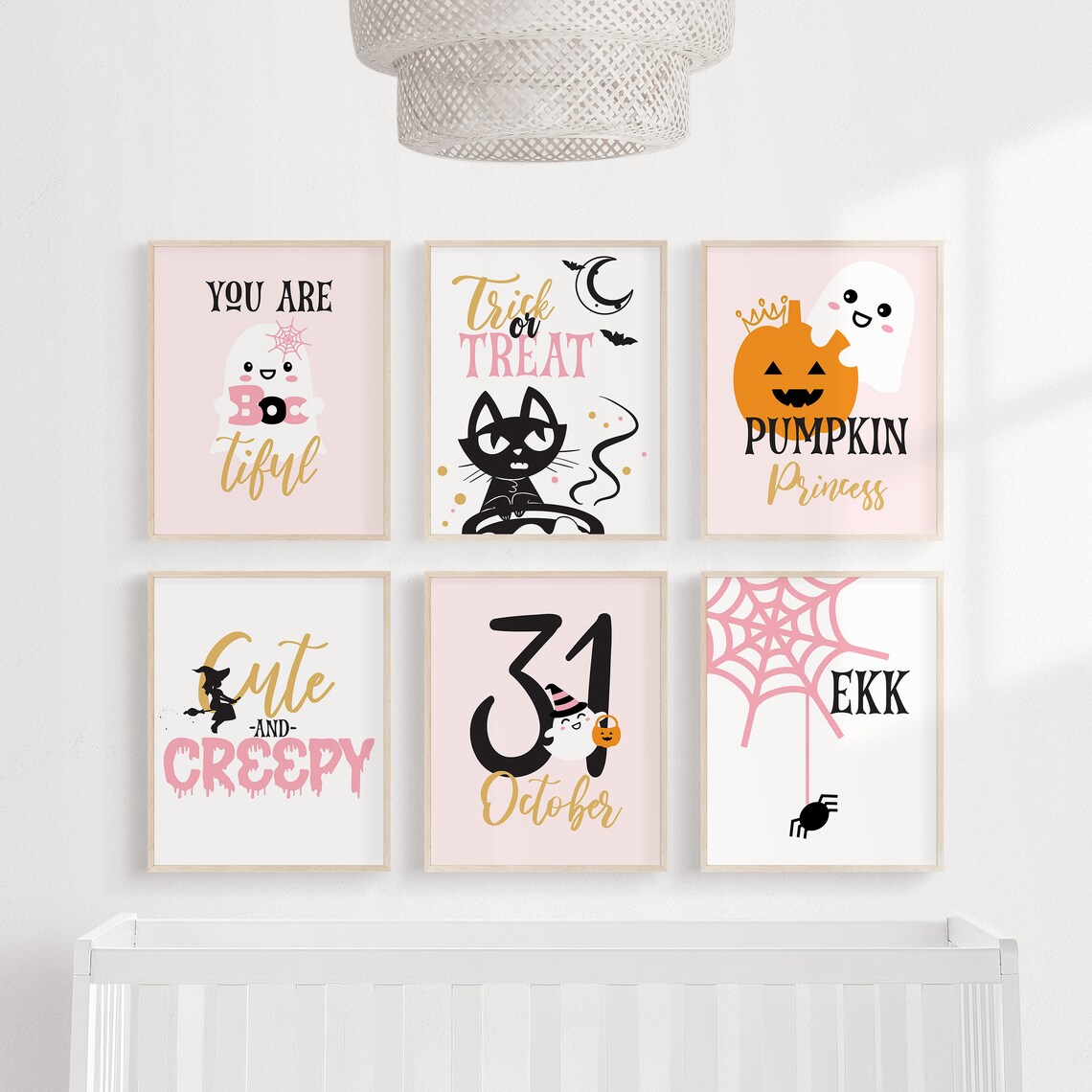 Halloween Printable Wall Art Halloween Gift for Her Pink - Etsy