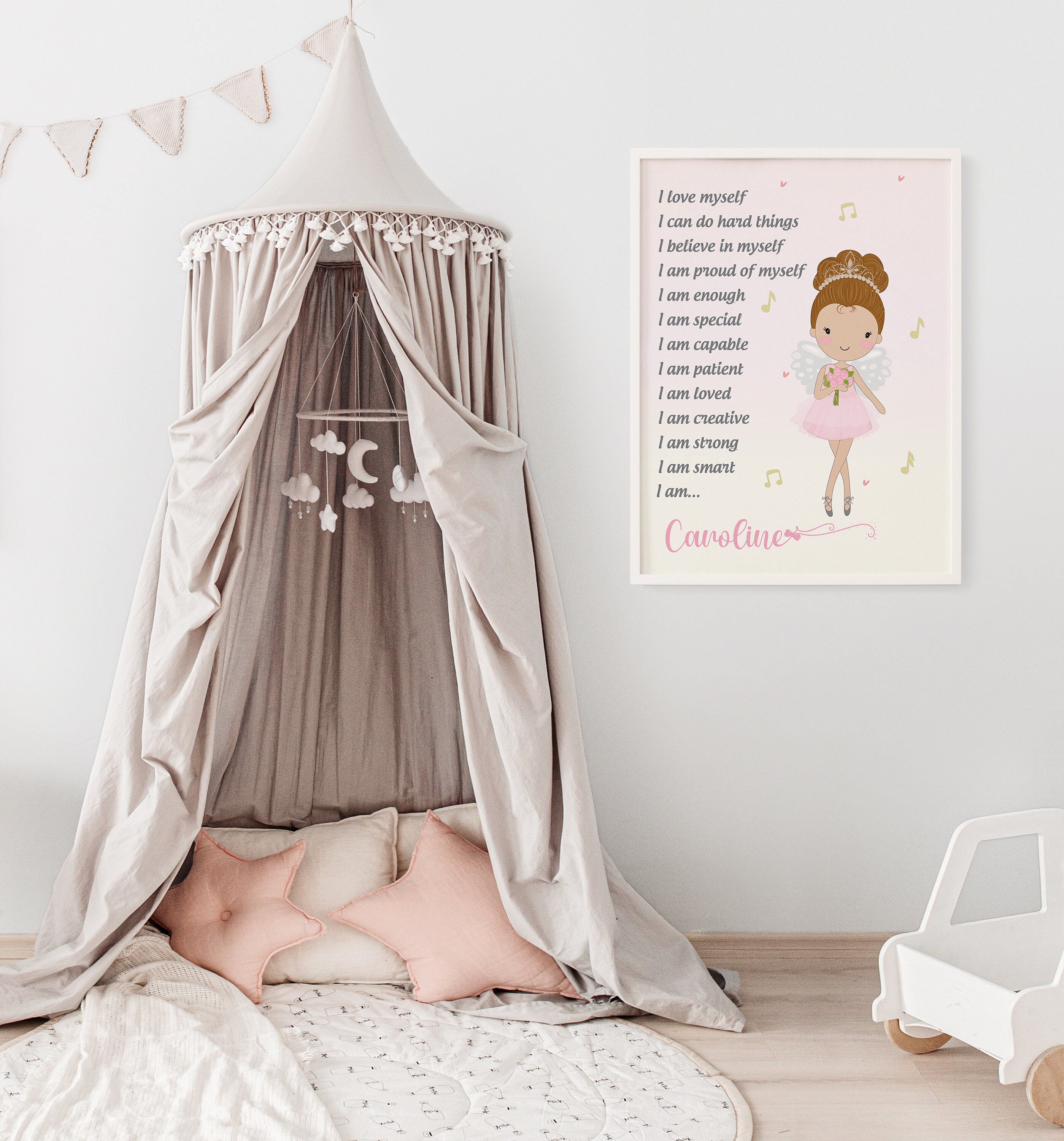 Personalized Name Girl Positive Affirmation Poster Daily Affirmations ...