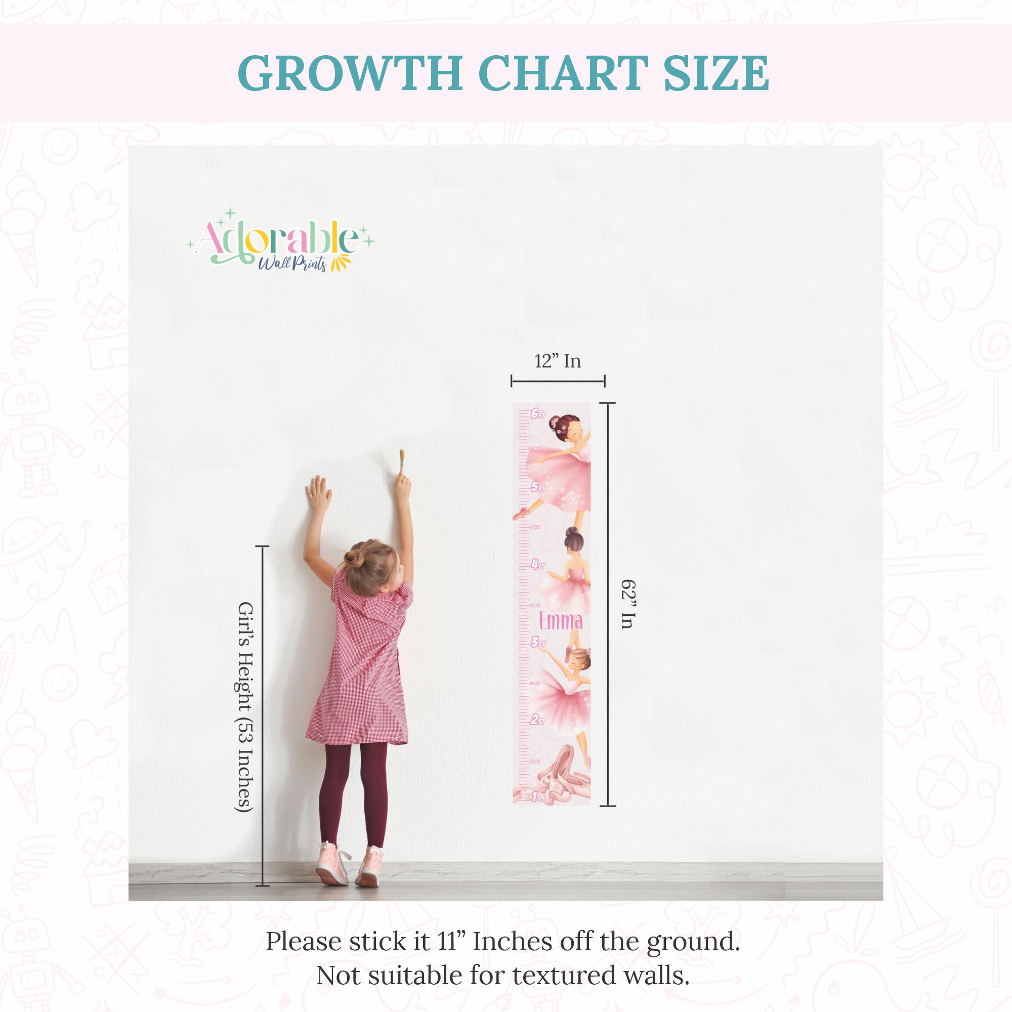 Height Ruler Personalized Baby Shower Gift for Girl Nursery Decor ...
