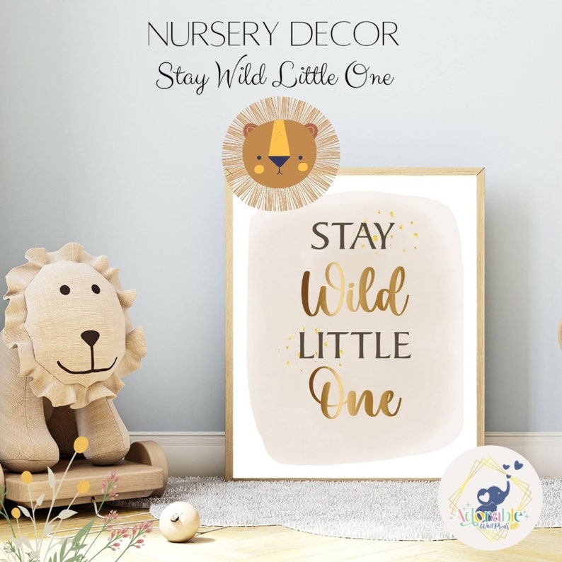 Jungle Theme Nursery Decorsafari Nursery Decor Set Wild One - Etsy