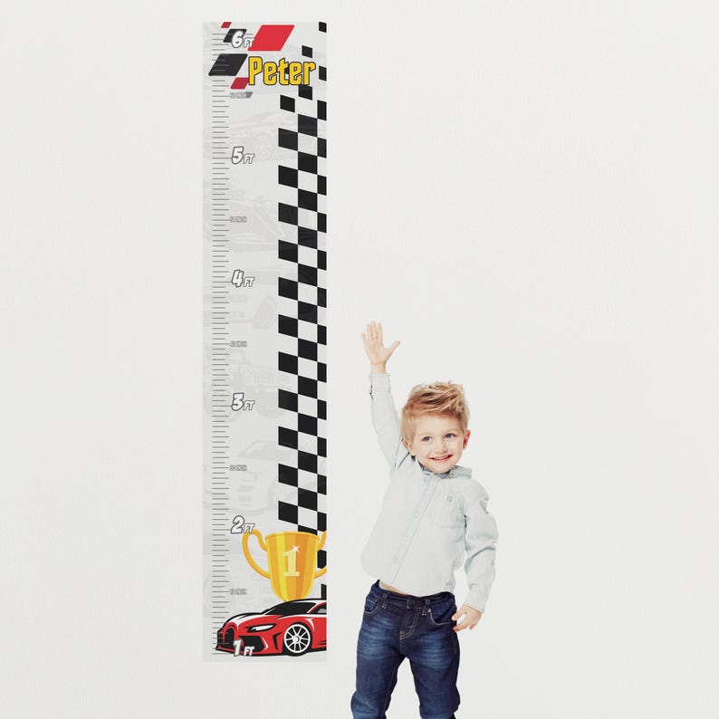 Custom Name Race Car Decor for Boy Room Car Theme Wall Decal ...