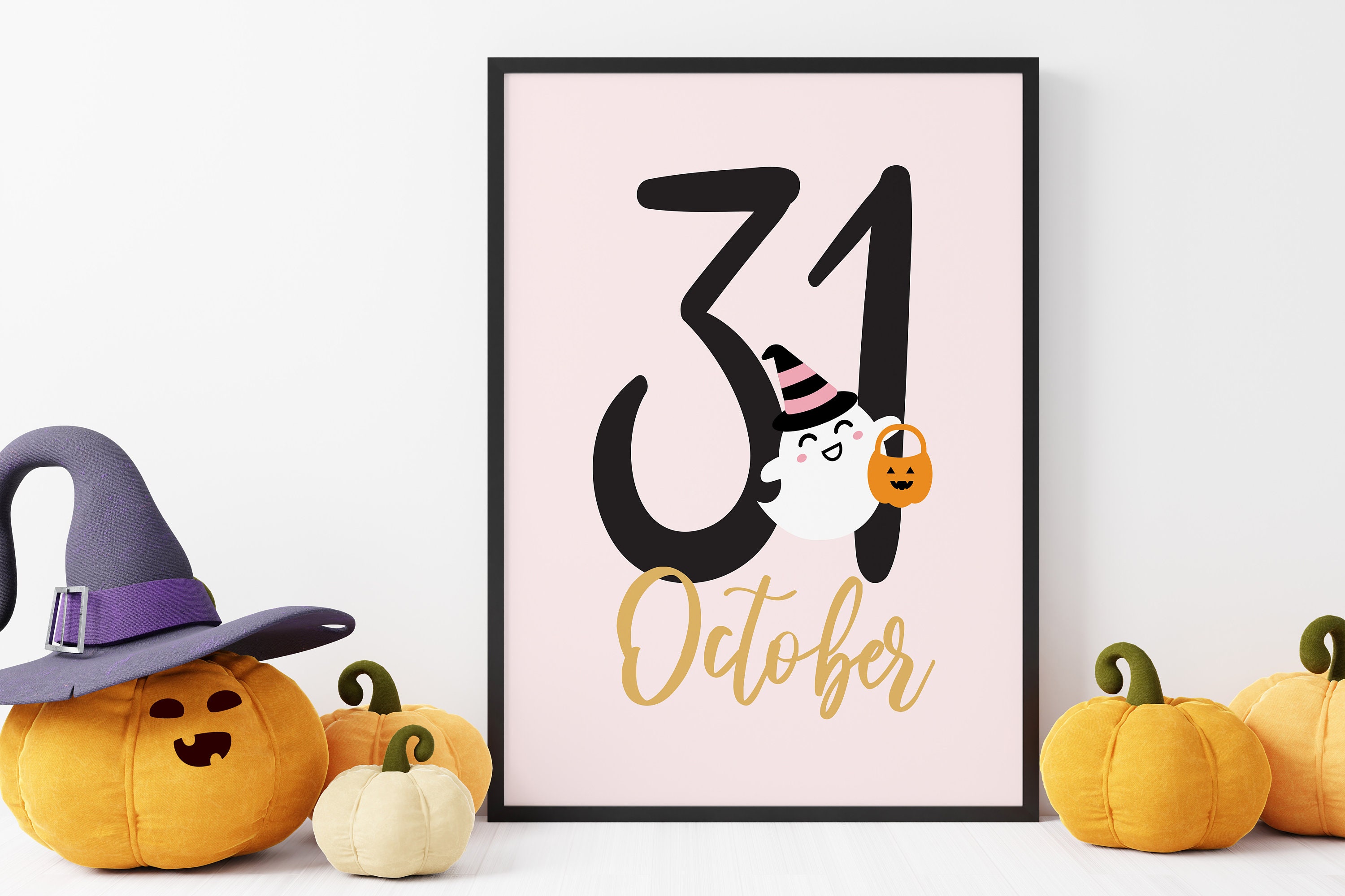 Halloween Printable Wall Art Halloween Gift for Her Pink - Etsy