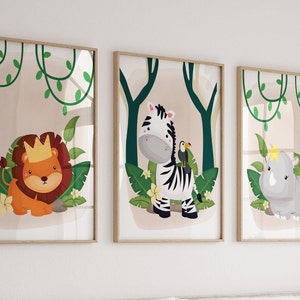 Jungle Theme Nursery Decor,safari Nursery Decor Set, Wild One Prints ...