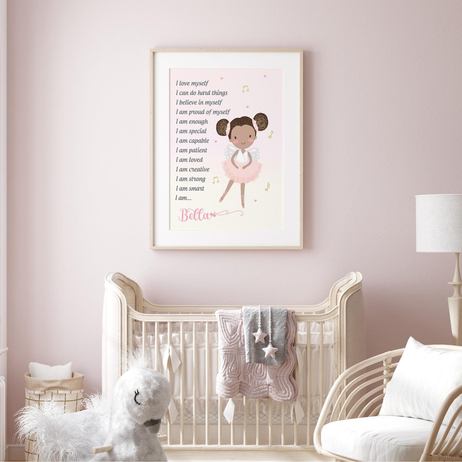 Personalized Name Girl Positive Affirmation Poster Daily Affirmations ...