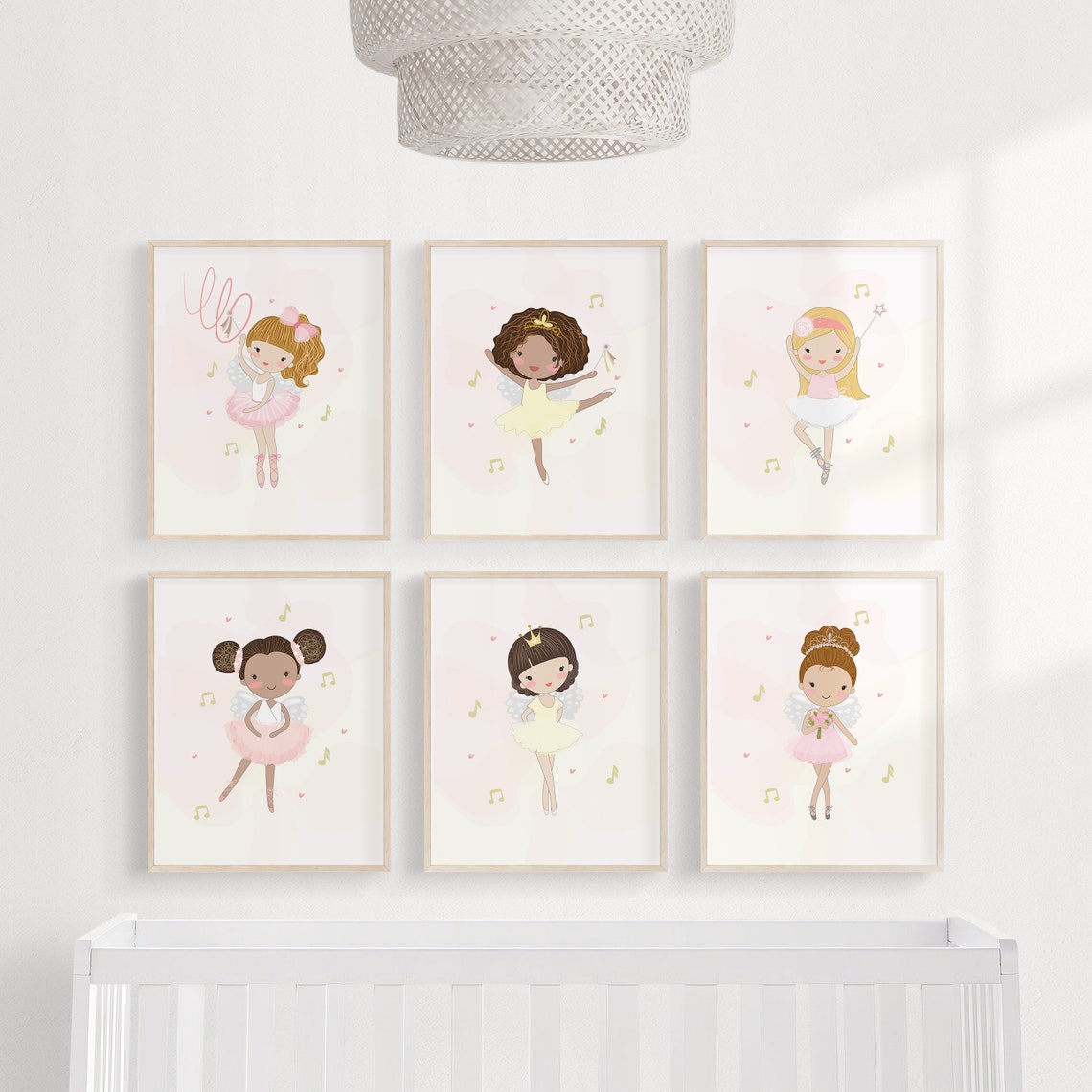 Set of 6 Wall Art Ballerina Poses,sweet Ballerina,little Ballerina ...