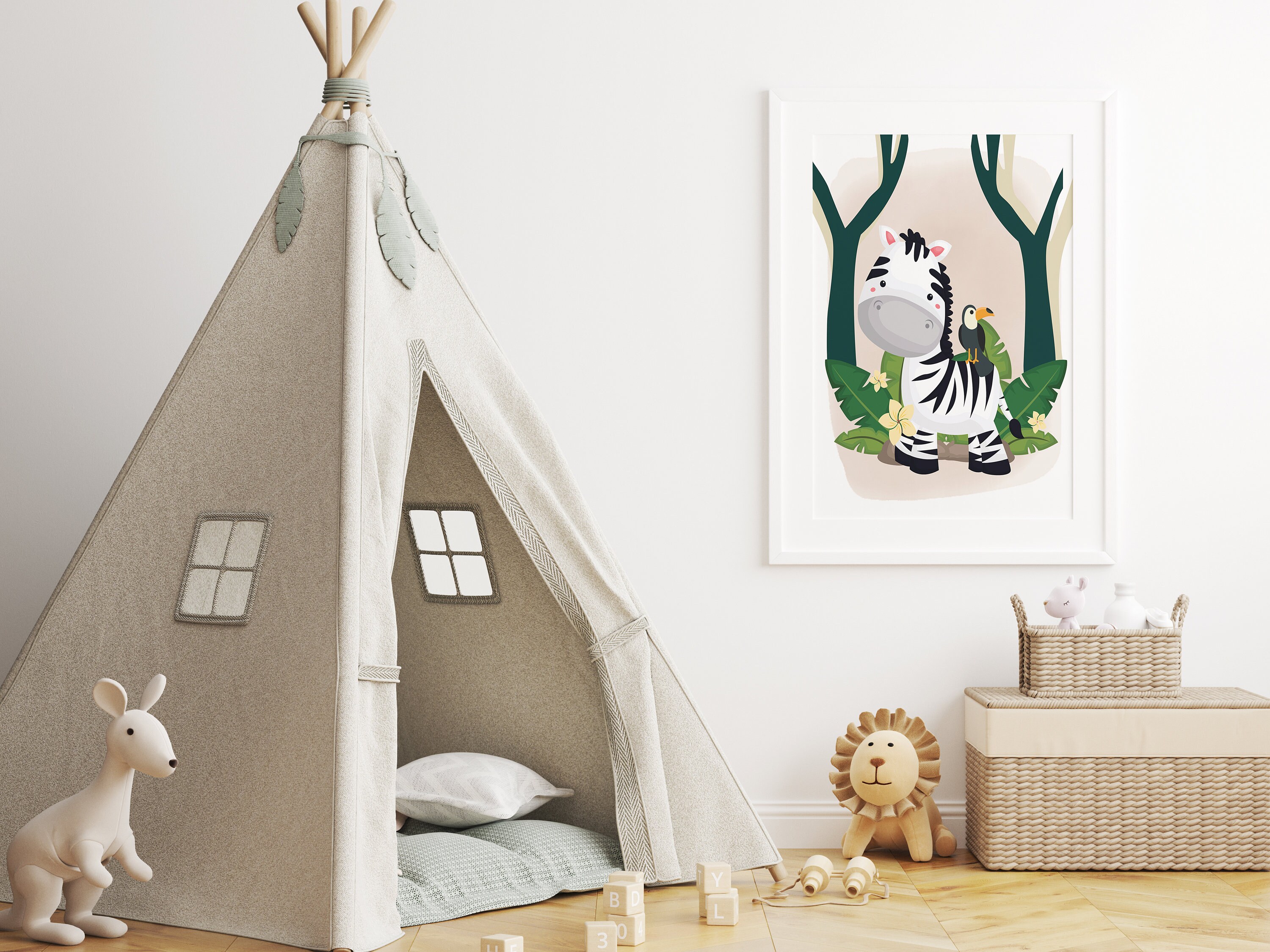 Jungle Theme Nursery Decorsafari Nursery Decor Set Wild One - Etsy