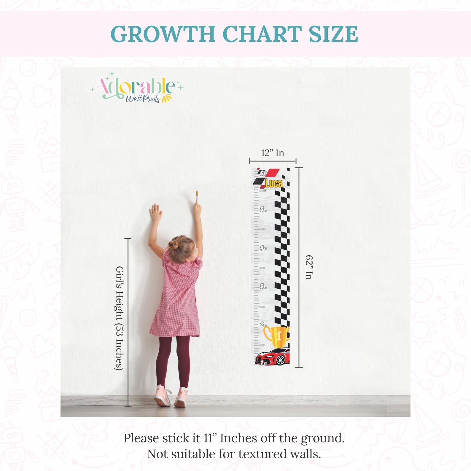 Custom Name Race Car Decor for Boy Room Car Theme Wall Decal ...