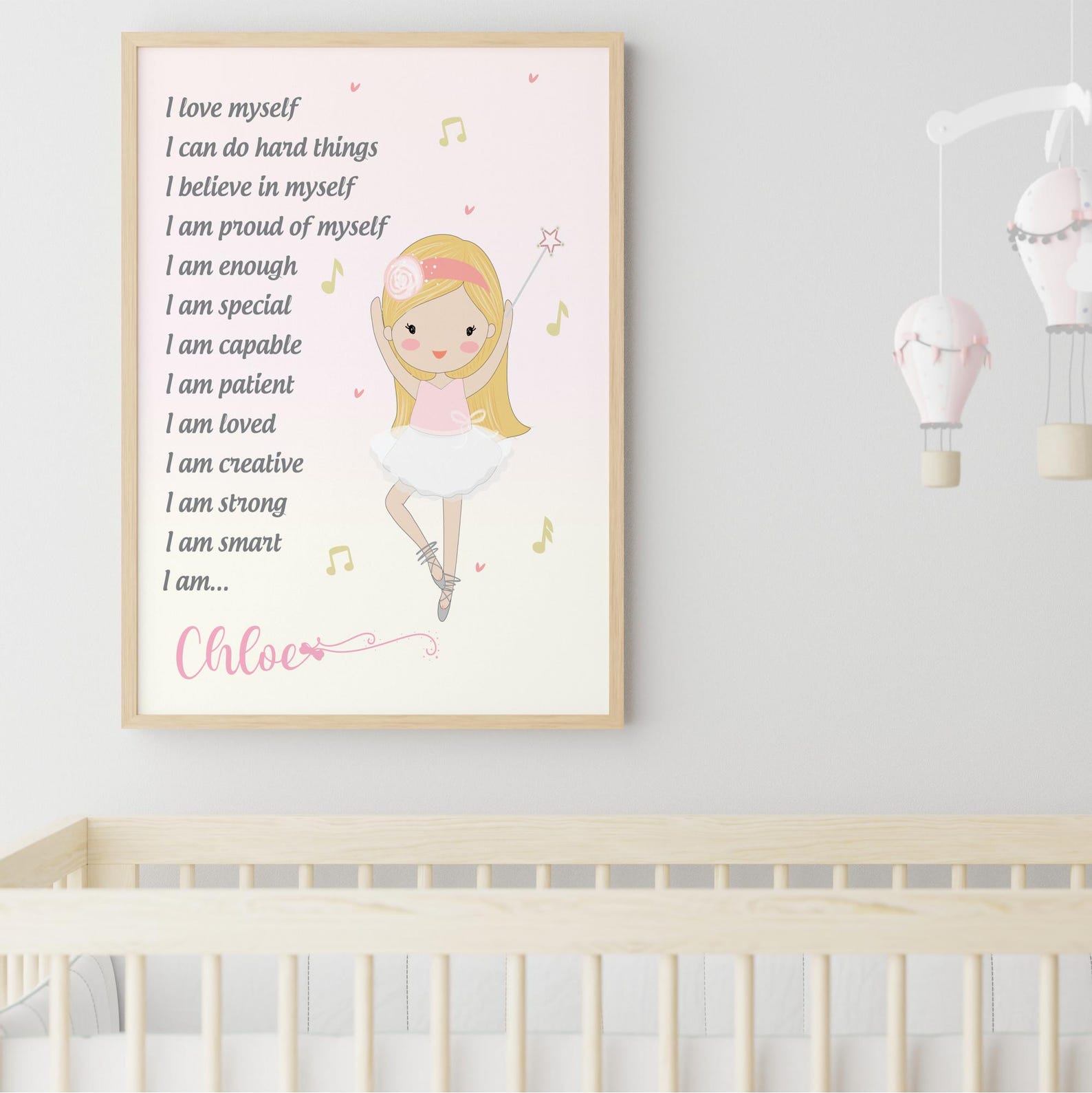 Personalized Name Girl Positive Affirmation Poster Daily Affirmations ...