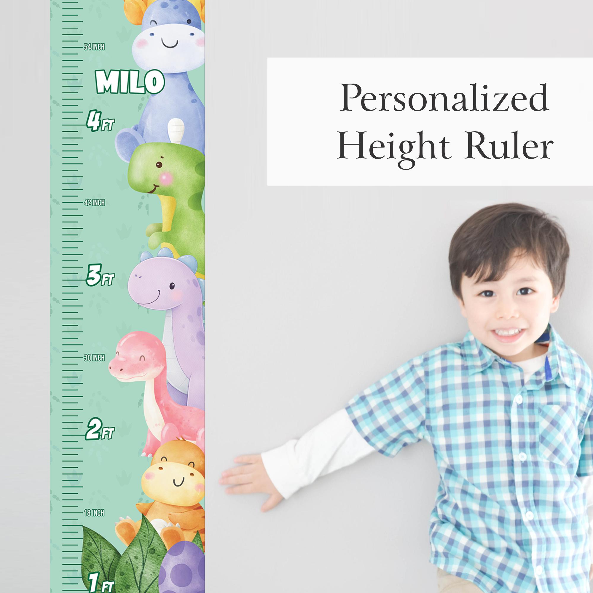 Custom Dinosaur Nursery Wall Decor Height Chart for Baby Dino Theme Kid ...