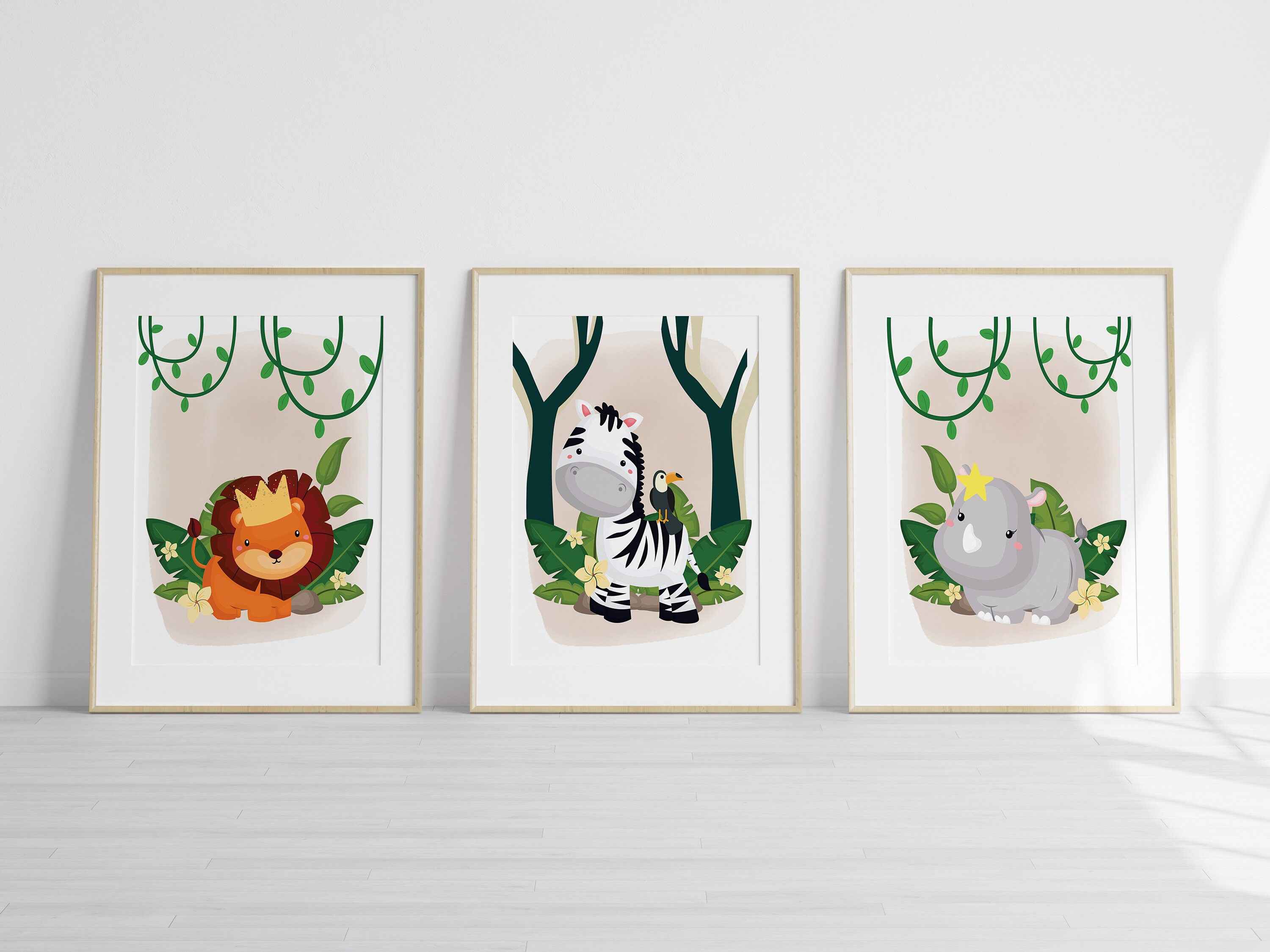 Jungle Theme Nursery Decorsafari Nursery Decor Set Wild One - Etsy