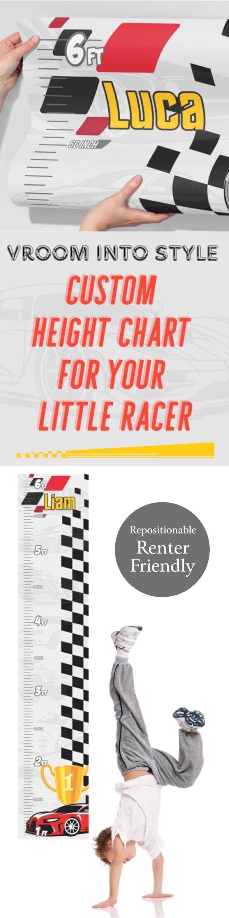 Custom Name Race Car Decor for Boy Room Car Theme Wall Decal ...