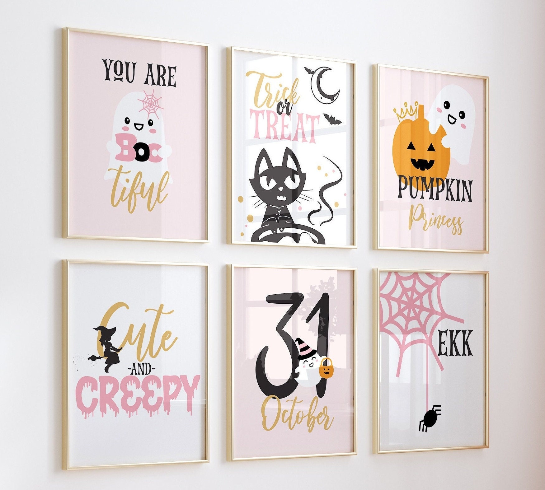 Halloween Printable Wall Art Halloween Gift for Her Pink - Etsy