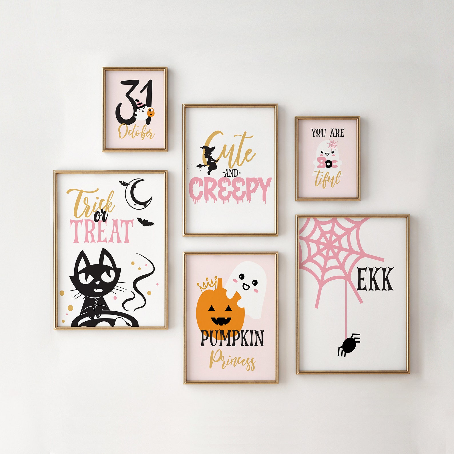 Halloween Printable Wall Art Halloween Gift for Her Pink - Etsy