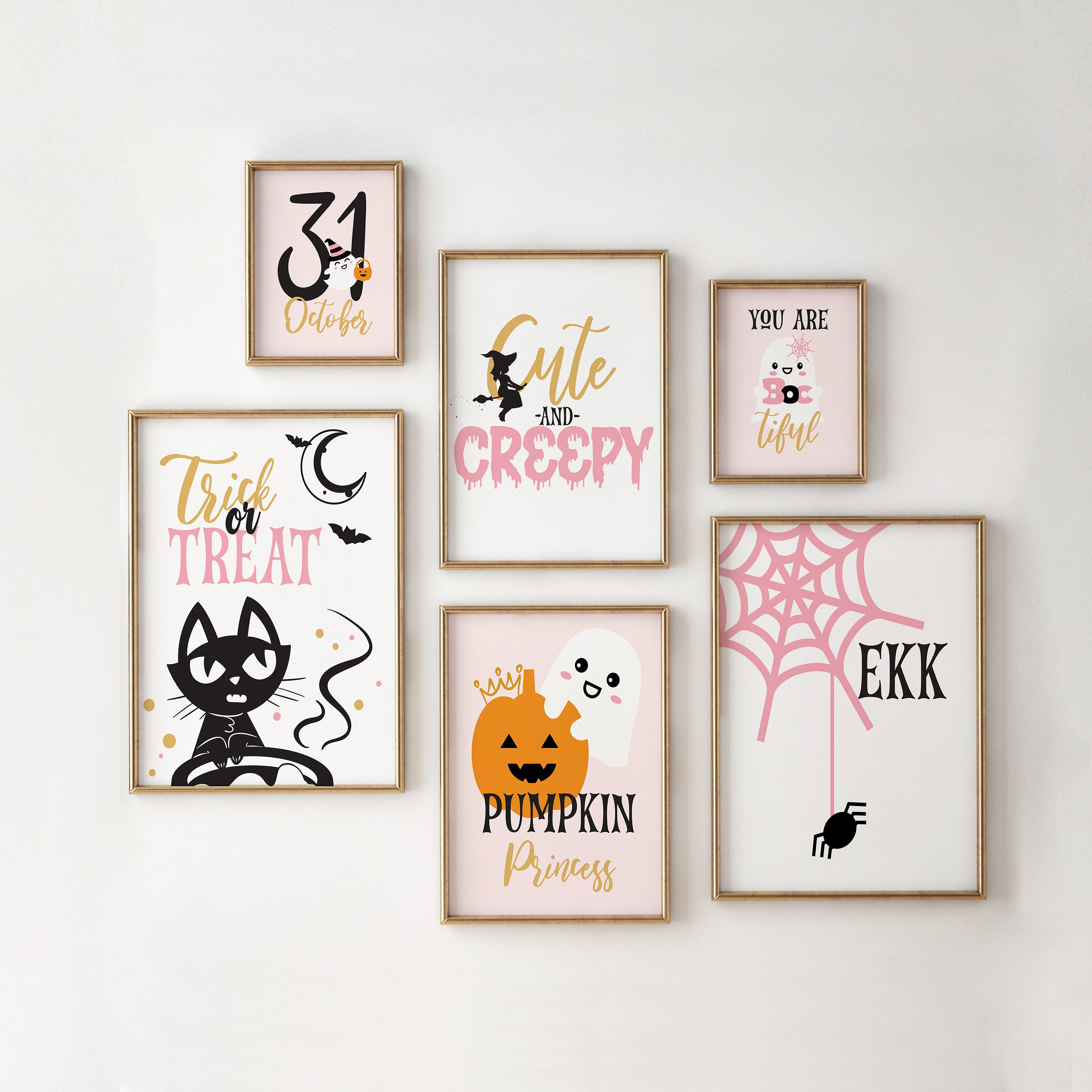 Halloween Printable Wall Art Halloween Gift for Her Pink - Etsy