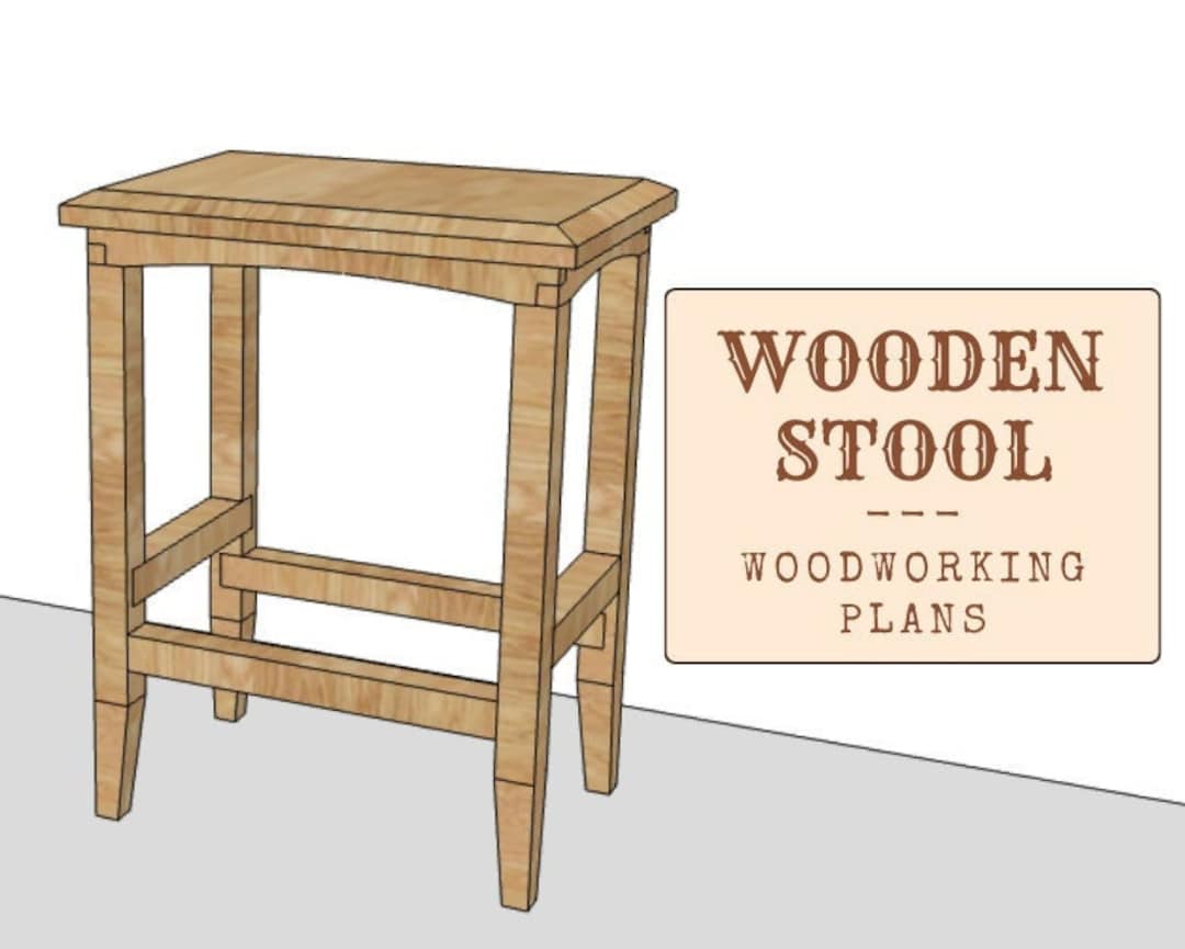 DIY Wooden Stool Plans: Beginner Woodworking Project (PDF) - Etsy