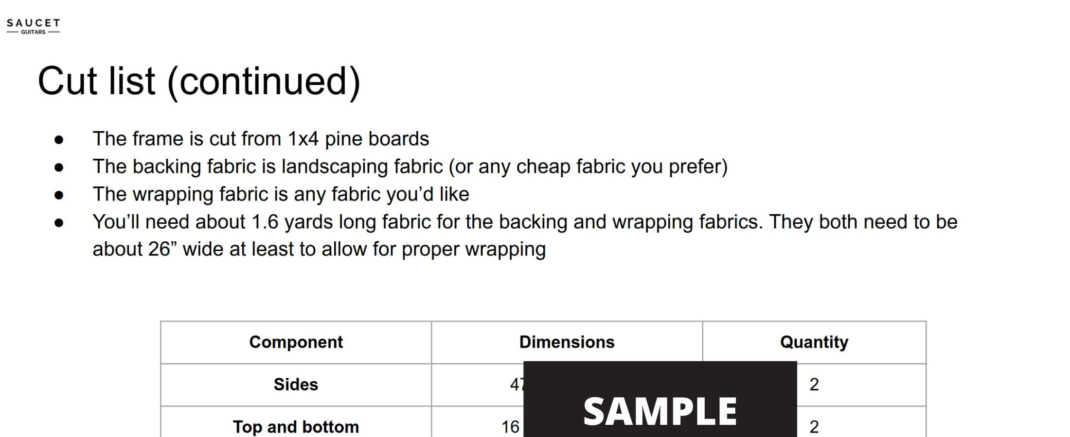 Acoustic Panel - PDF Plans | DIY Acoustic Panel Plans | DIY Sound ...