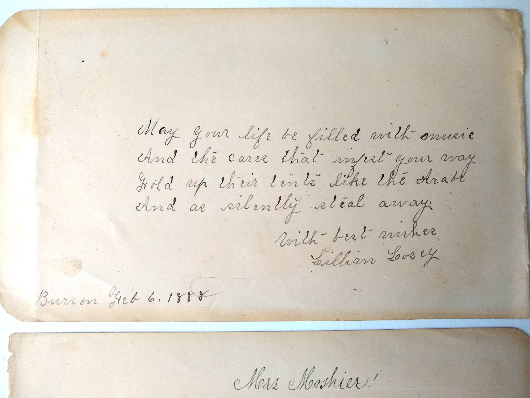 Three Handwritten Victorian Era Poems, Original Antique Written Rhyming ...