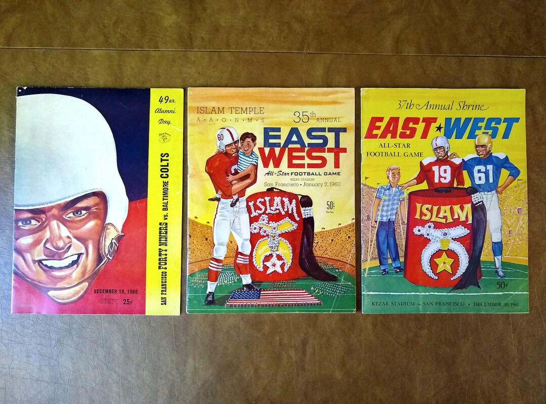 Three 1960s Vintage Football Game Programs, Dec 18 1960 SF 49ers Vs ...