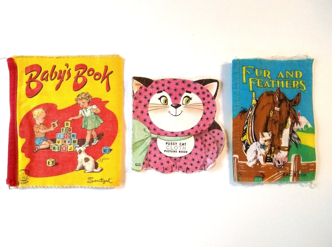 Three 1960s Baby Cloth Books - 1961 Hampton Sanitized Baby's Book, 1966 ...