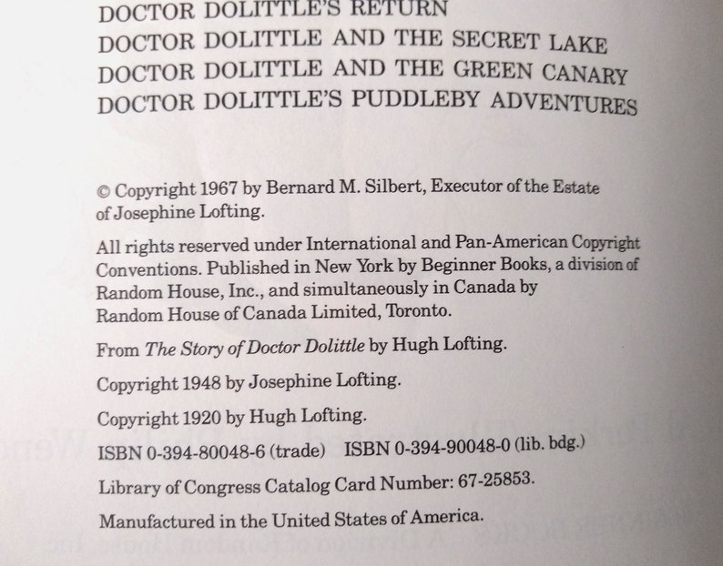 1967 First Edition Travels of Doctor Dolittle Book by Al - Etsy