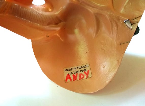 1960s Vintage Halloween Andy Mask Made in France for … - Gem