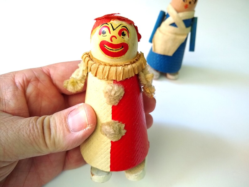 1930s Set Wilson Ramp Walkers Wood Clown Walker Old Rustic - Etsy