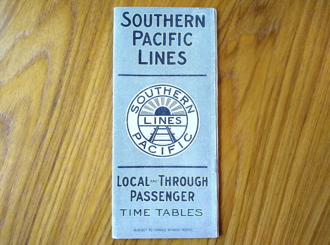 1917 Southern Pacific Lines Local and Through Passenger Time Tables ...