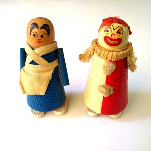 1930s Set Wilson Ramp Walkers, Wood Clown Walker, Old Rustic Wood Toy ...