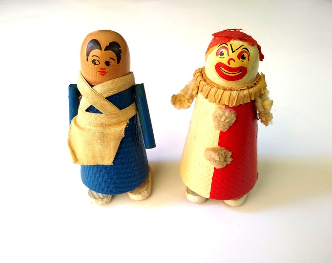 Vintage Ramp Walkers, Wilson Clown Ramp Walker, 1930s Wood Walkie, Folk ...