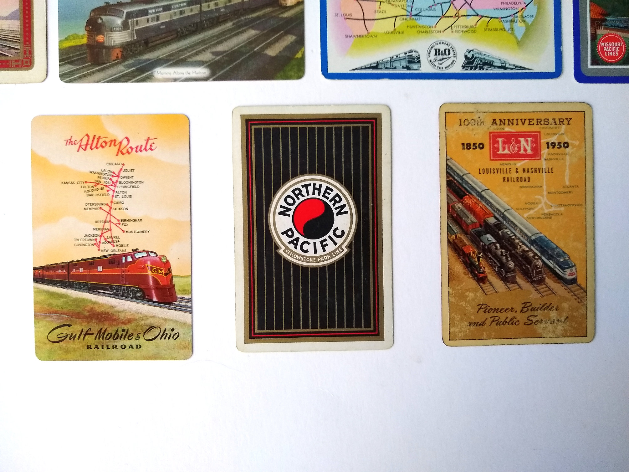 11 Railroad Playing Cards From Different Railway Systems, Set of Rare ...