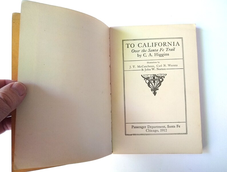 1912 First Edition California Over the Santa Fe Trail Softcover Book by ...