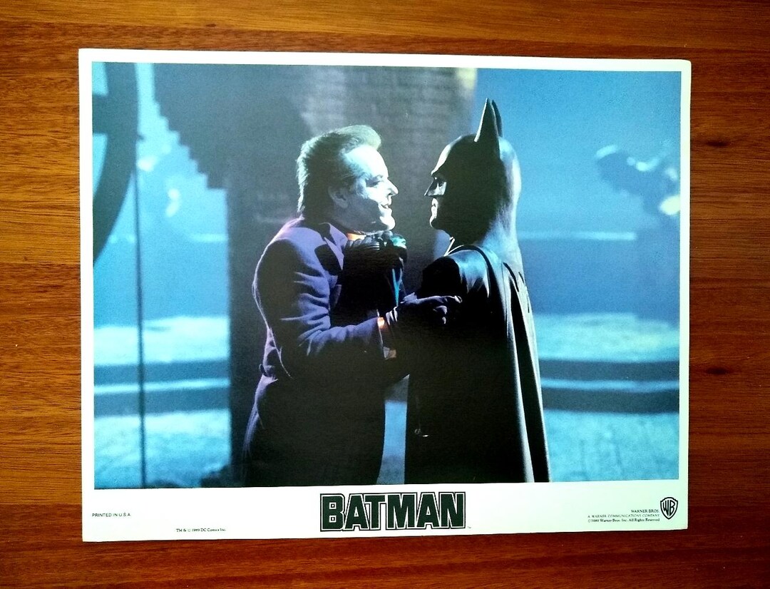 1989 Tim Burton's Batman Movie Complete Lobby Card Set With Michael ...
