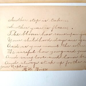 Three Handwritten Victorian Era Poems, Original Antique Written Rhyming ...