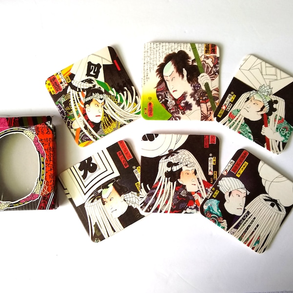 Japanese Design Coasters - Etsy