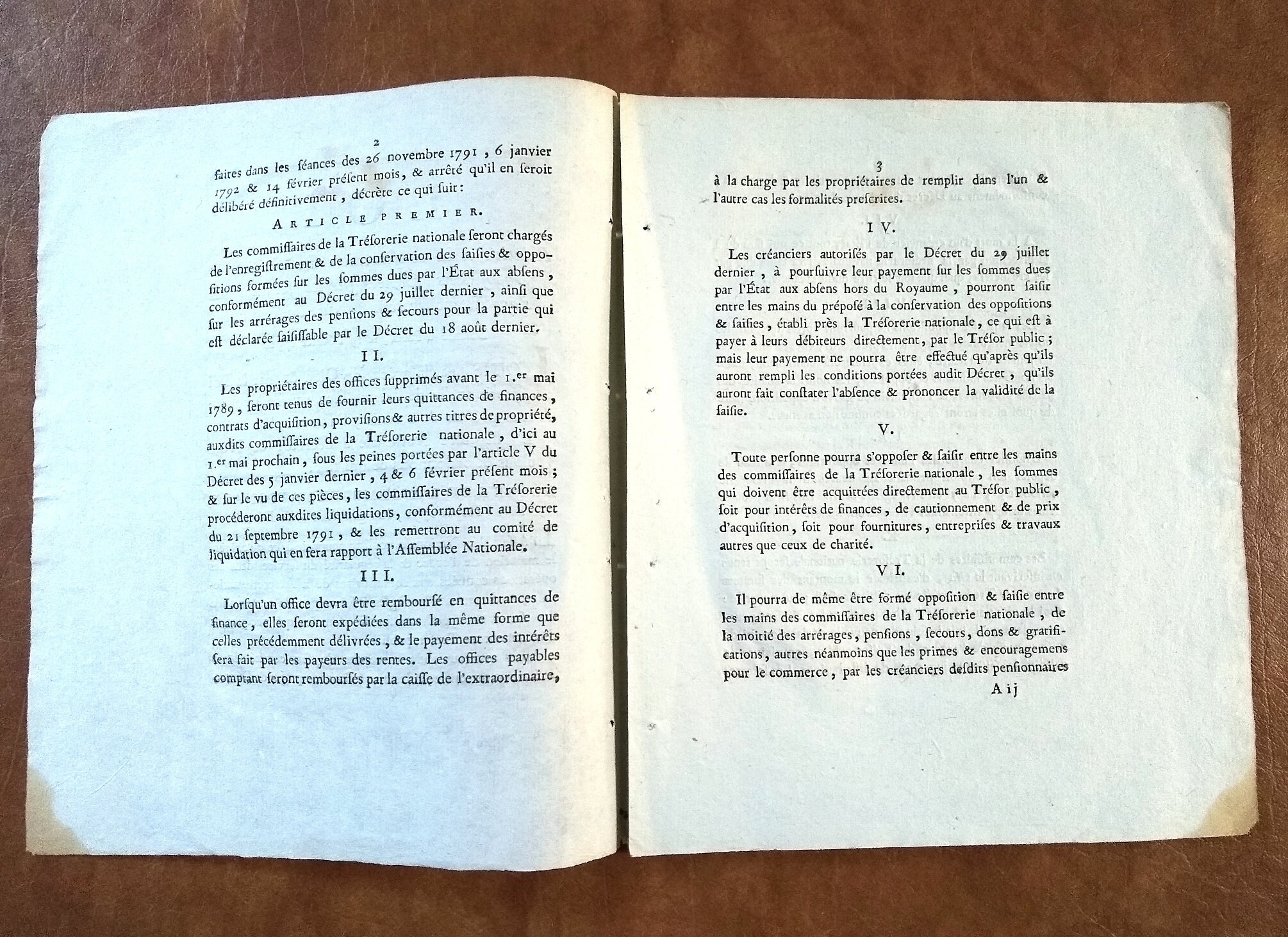 1792 France Official Stamped 7-page Document, During the French ...