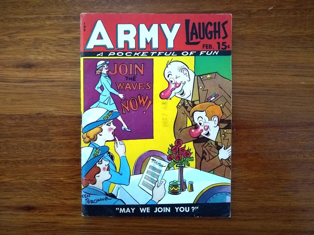 Vintage 1944 Army Laughs A Pocketful of Fun Military Illustrated Comic ...
