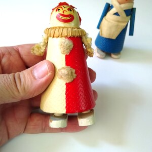1930s Set Wilson Ramp Walkers, Wood Clown Walker, Old Rustic Wood Toy ...