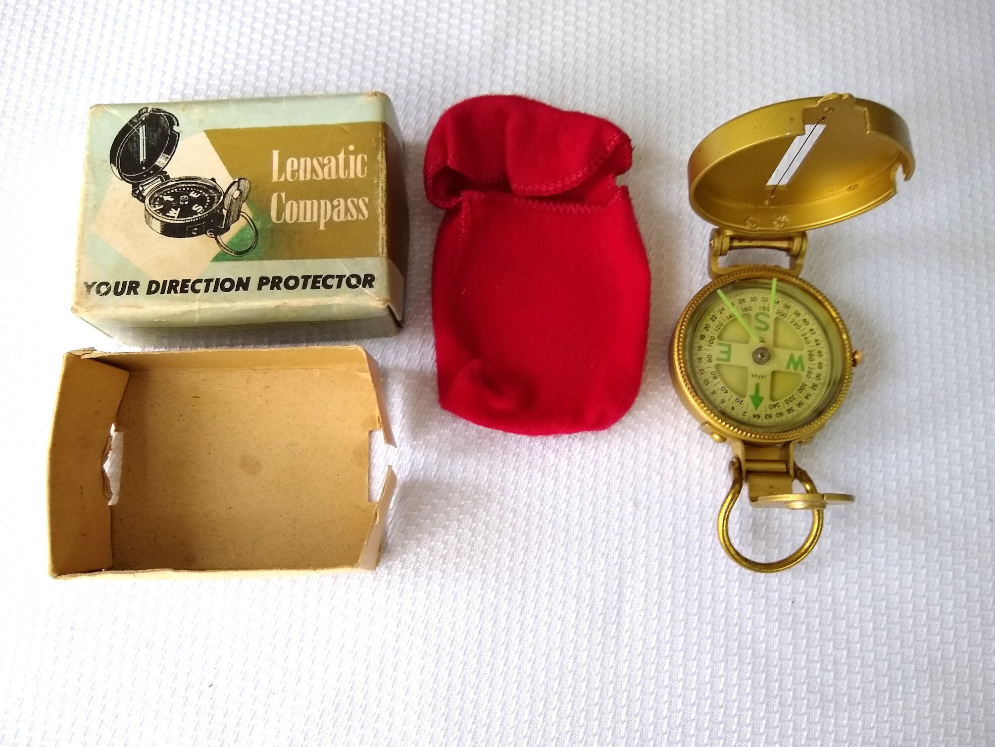 Vintage Lensatic Compass Your Direction Protector Liquid | Etsy