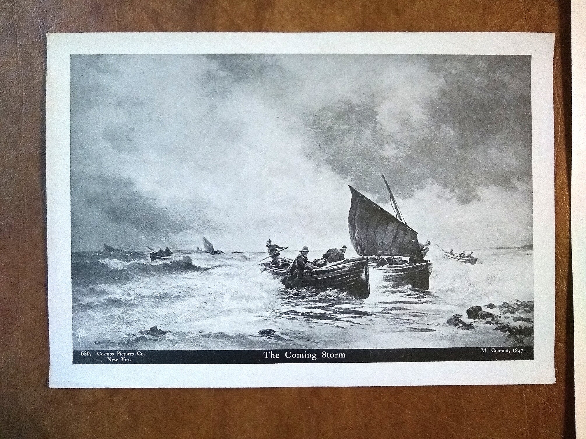 2 Antique Cosmos Pictures Co N.Y. Ocean Prints - the Coming Storm and ...