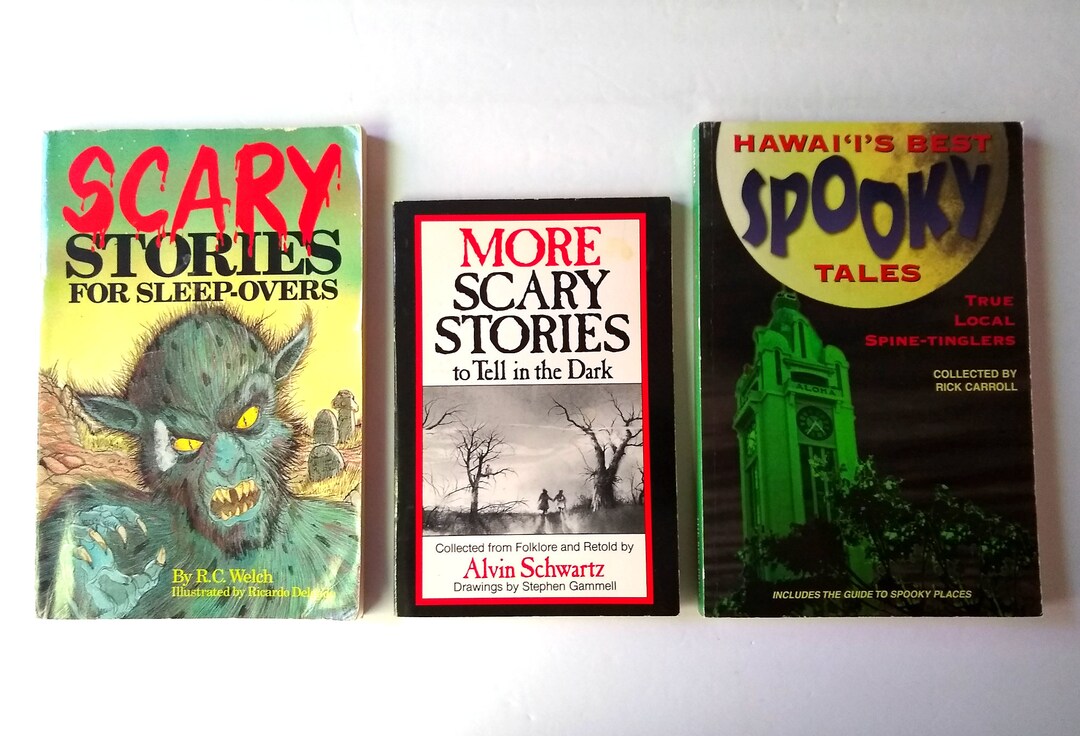 Three Scary Book Set - 1991 Scary Stories for Sleep-overs, 1990 More ...